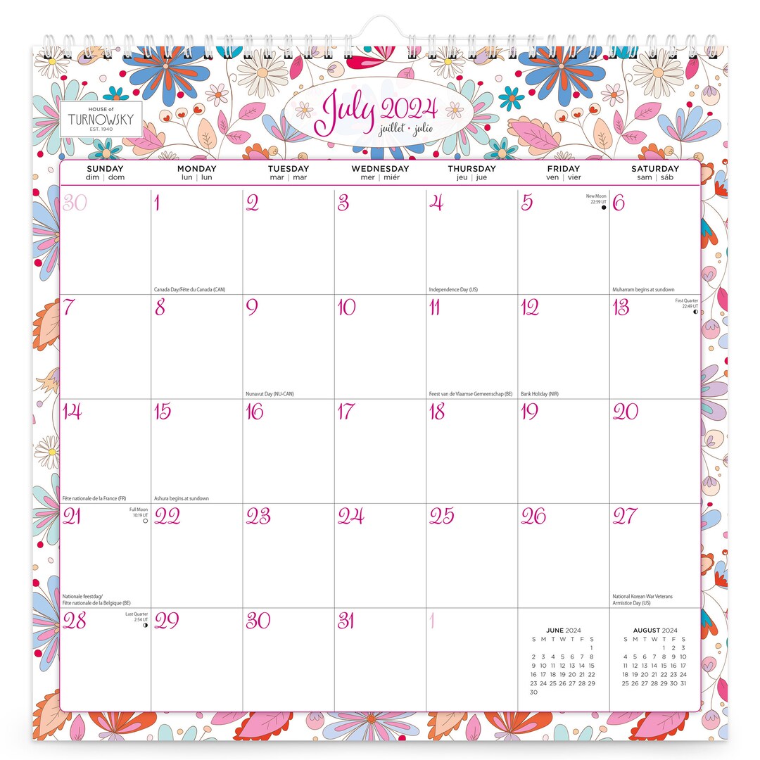 House of Turnowsky OFFICIAL 2025 12 X 12 Inch 18 Months Monthly Square ...