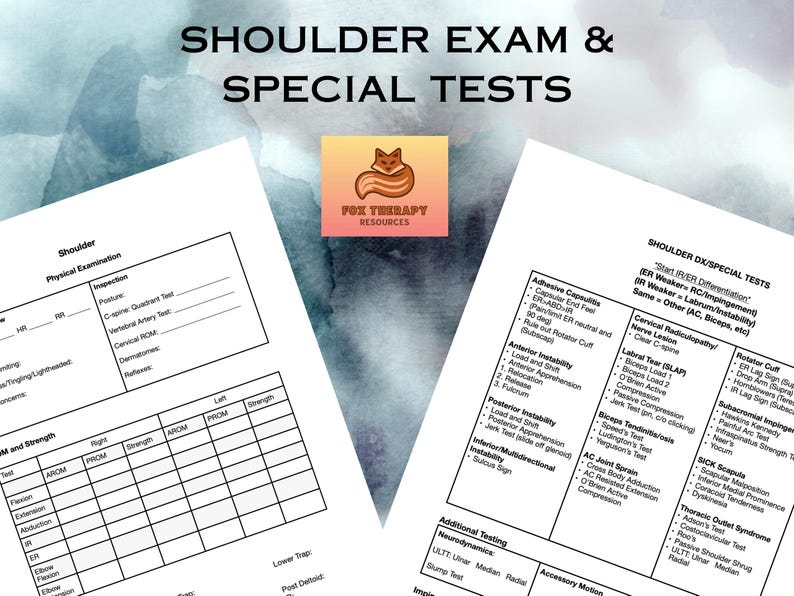 Shoulder Examination and Special Tests - Etsy