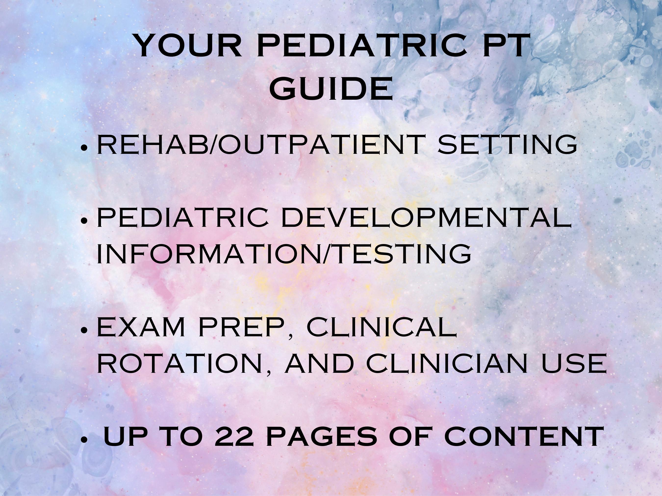 Pediatric Physical Therapy Packet - Etsy