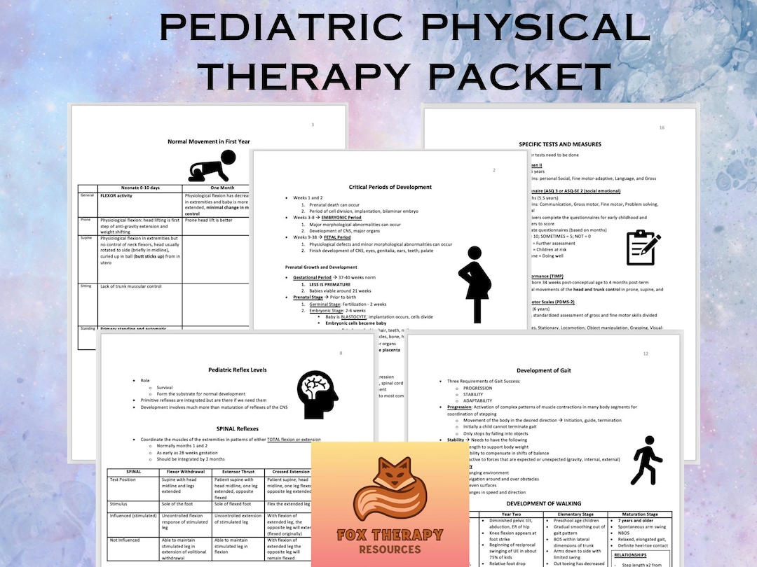 Pediatric Physical Therapy Packet - Etsy