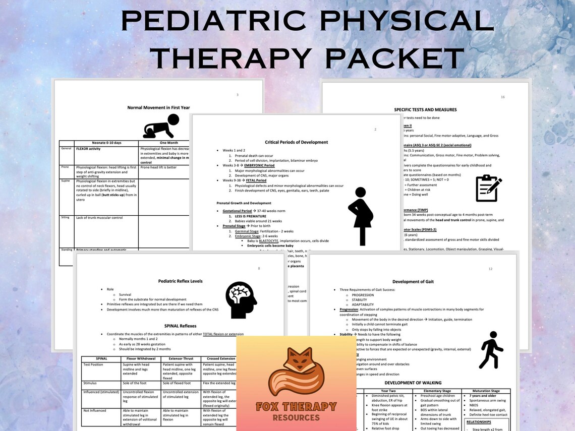 Pediatric Physical Therapy Packet - Etsy