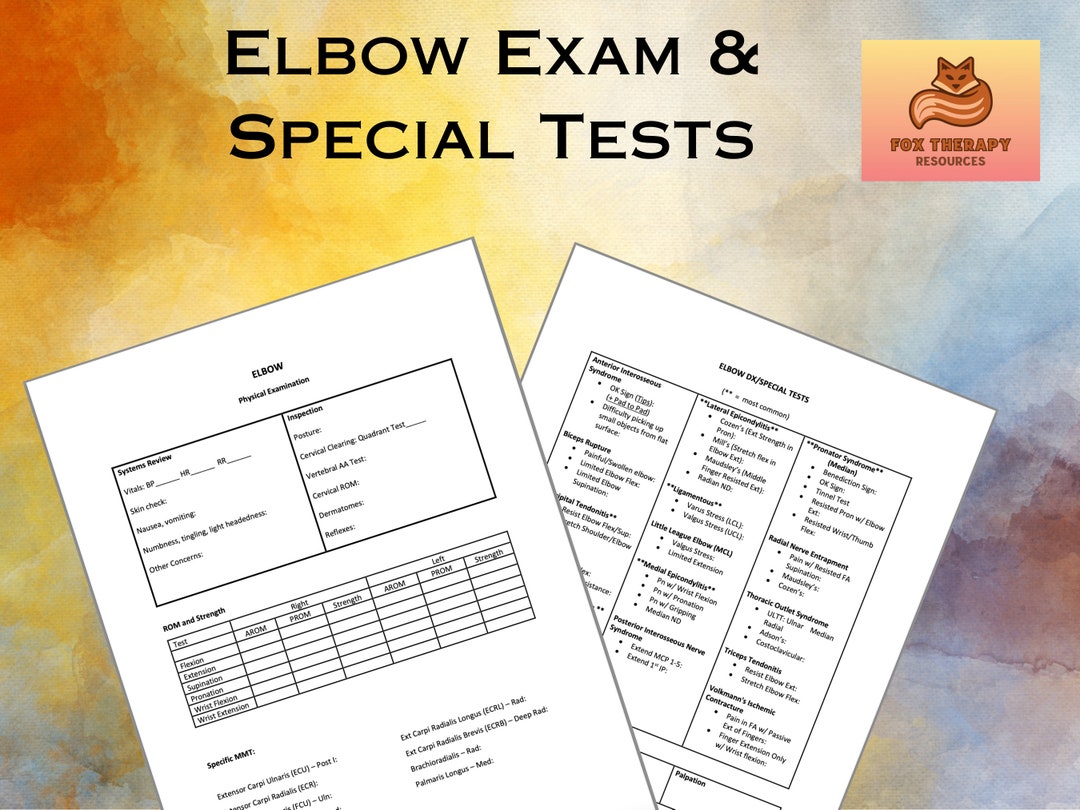 Elbow Examination and Special Tests - Etsy