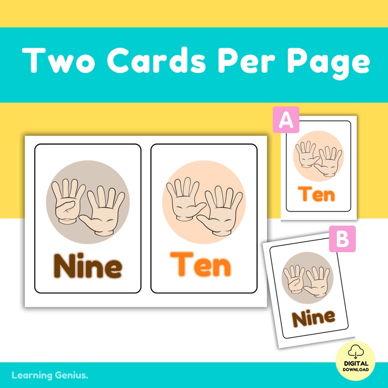 IMPRIMIBLE, Tarjetas didácticas numéricas, Contar del 1 al 10, Aprender ...