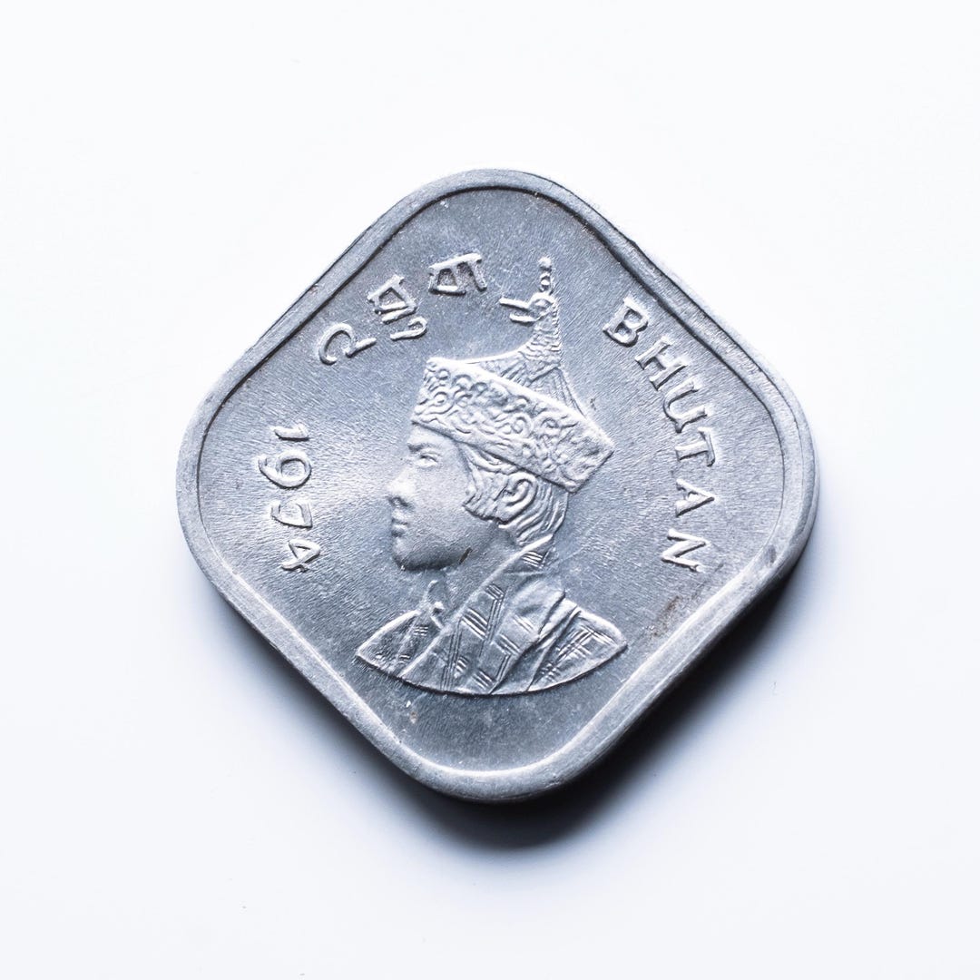 5 Chetrum Coin 1974 Bhutan - Etsy