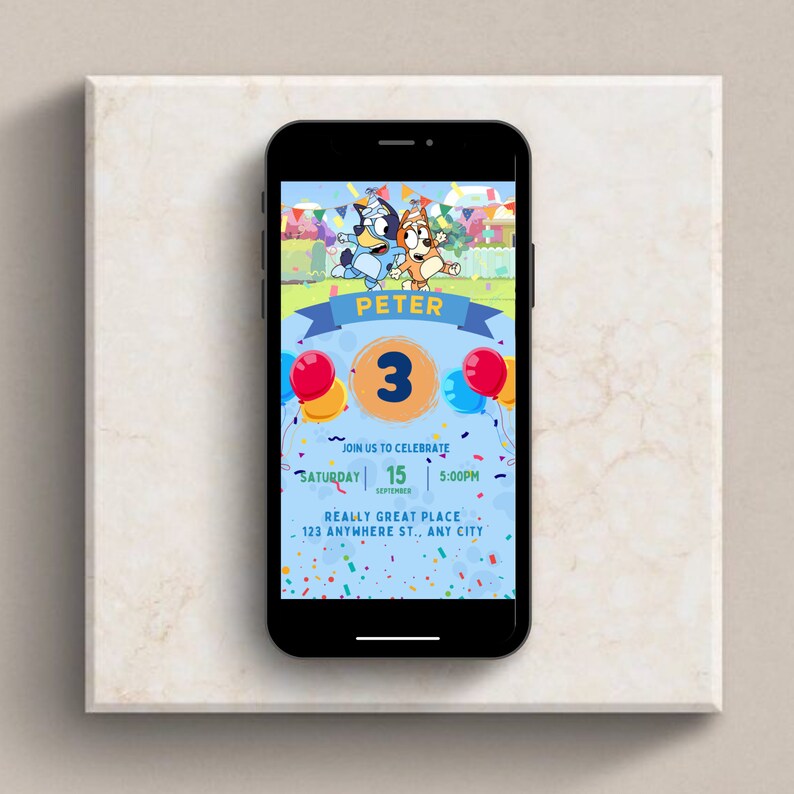 Bluey Birthday Invitation | Editable Party Invite (digital) - Etsy