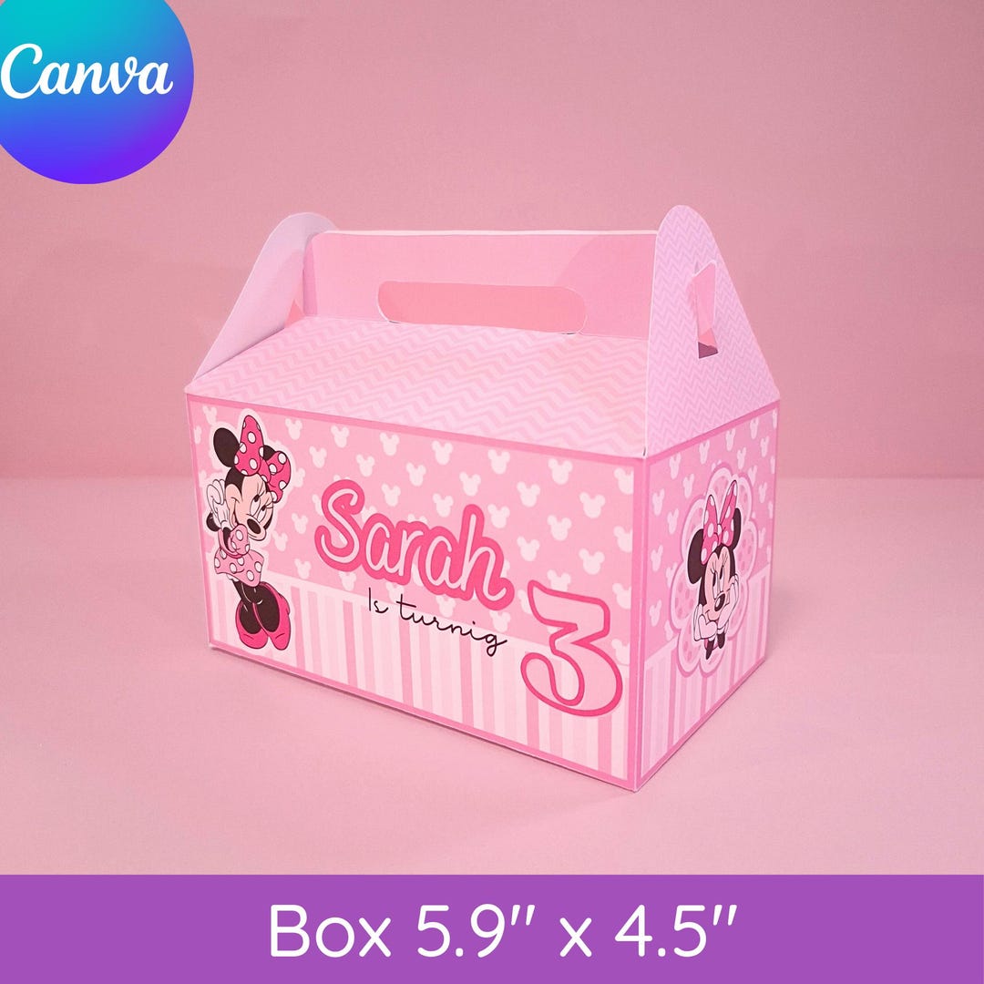 Minnie Mouse Favor Box | Birthday Party Box | Personalized Kids Treat ...