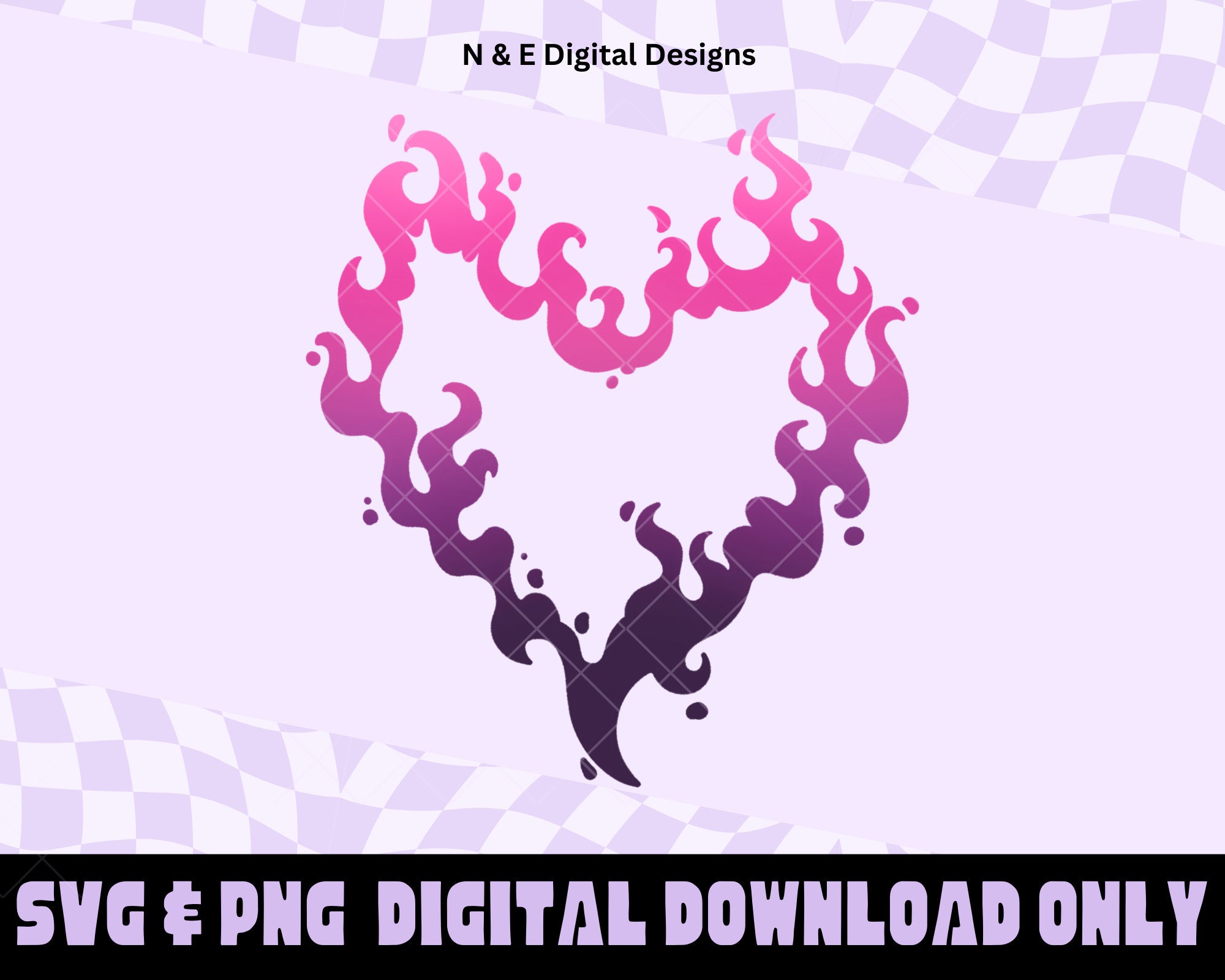 Flaming Heart SVG Retro Heart Svg Valentine's Day Png Valentine Vibes ...