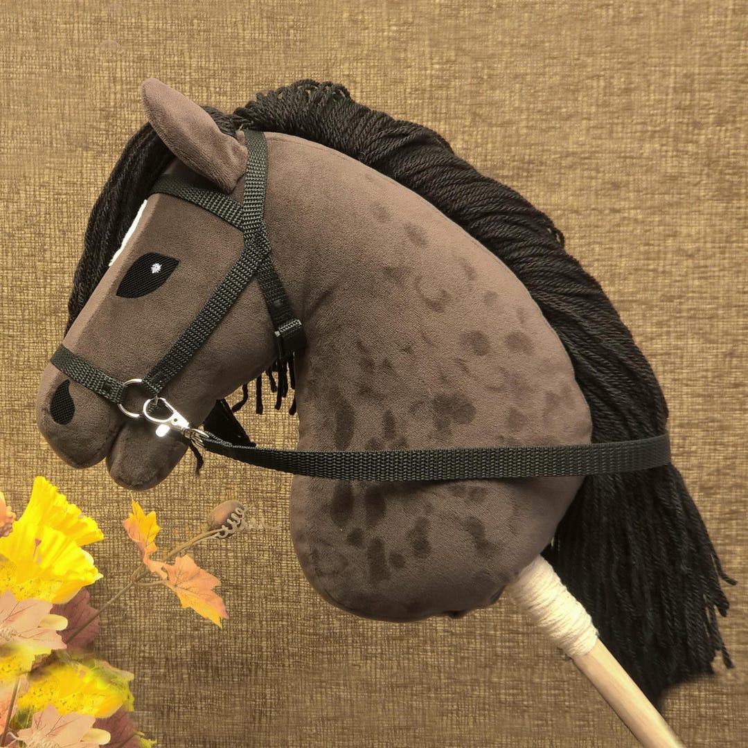 Brown Hobby Horse With Yarn Mane, Detachable Bridle and Reins - Etsy