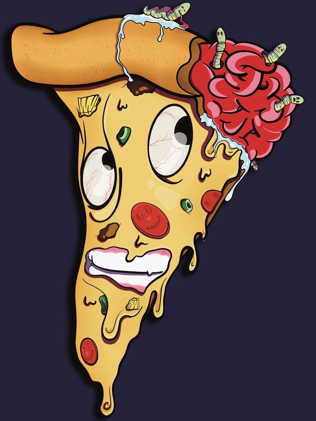 Pizza - Brain Worm Collection - Etsy