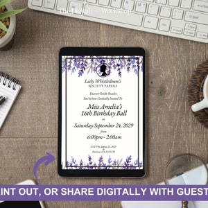 Bridgerton Themed Invitation - Etsy