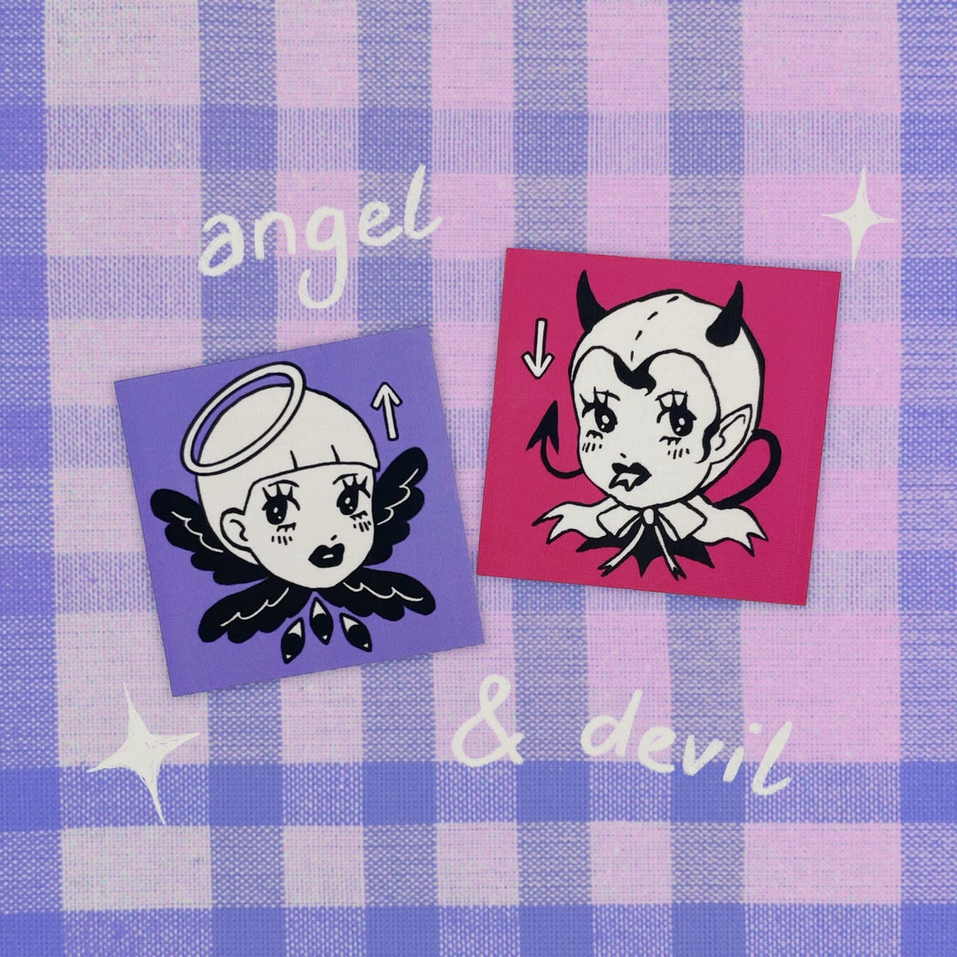 Angel & Devil Stickers - Etsy