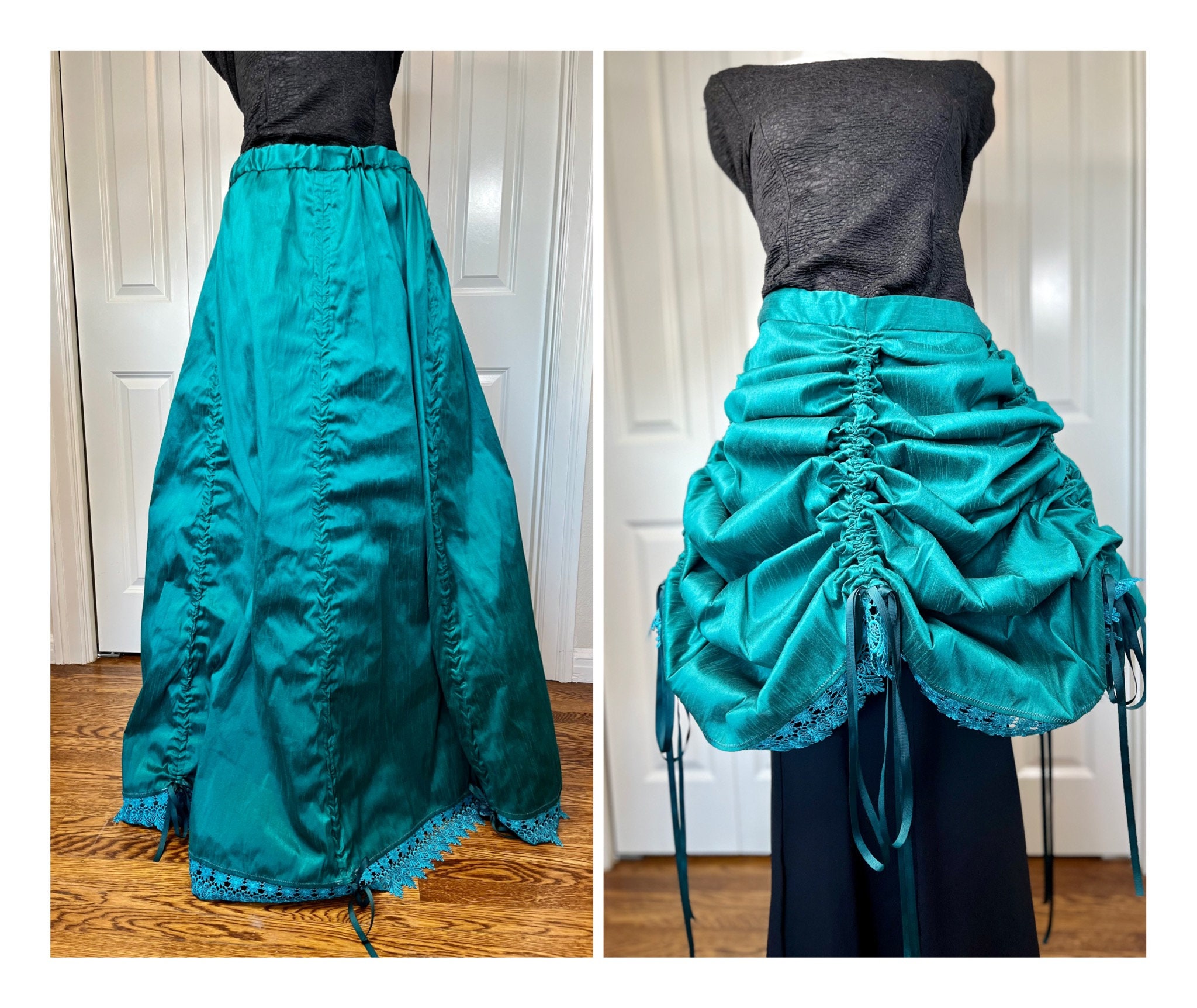 Adjustable Ruched Skirt - Made-to-order - Asymmetric - Hi-low ...