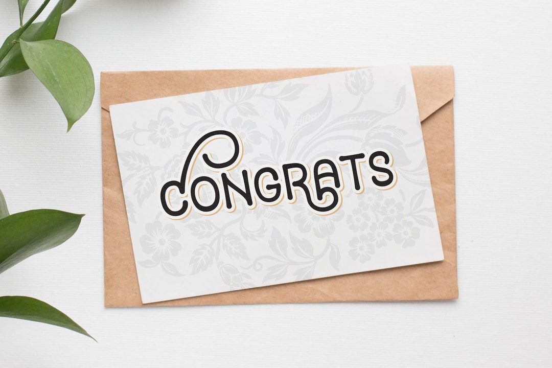 Printable Congratulations Card Folded Greeting Card Digital Instant ...