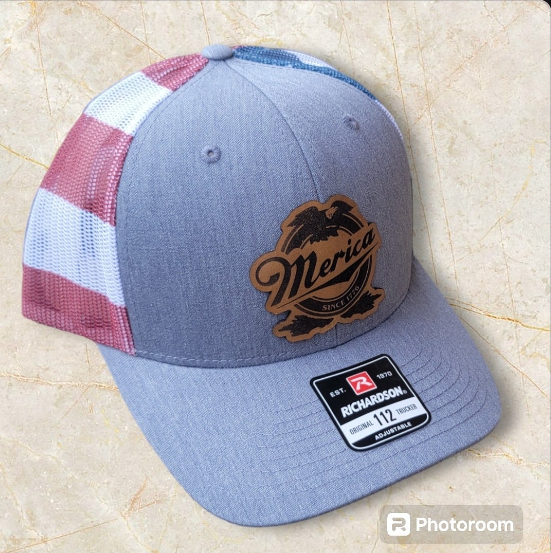 Merica Leather Patch Richardson Hat - Etsy