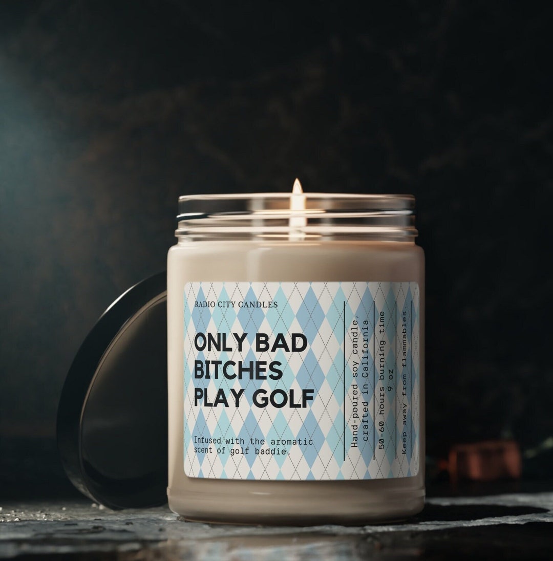 Golf Gift for Her, Golf Candle, Bad Bitches Play Golf, Best Friend ...