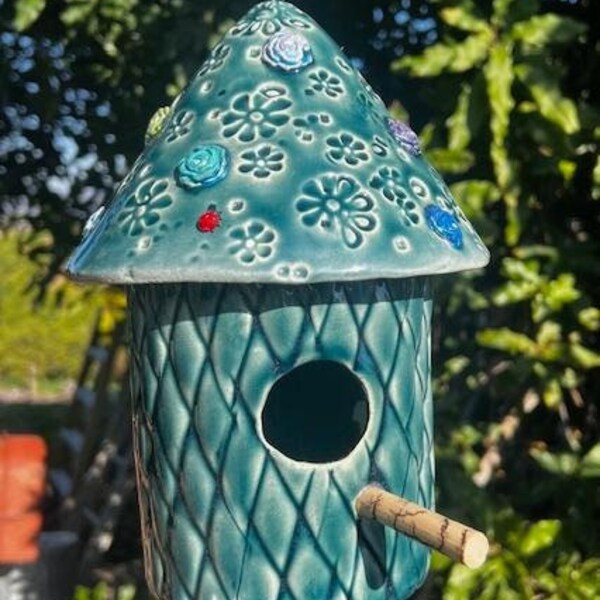 Ceramic Bird House - Etsy