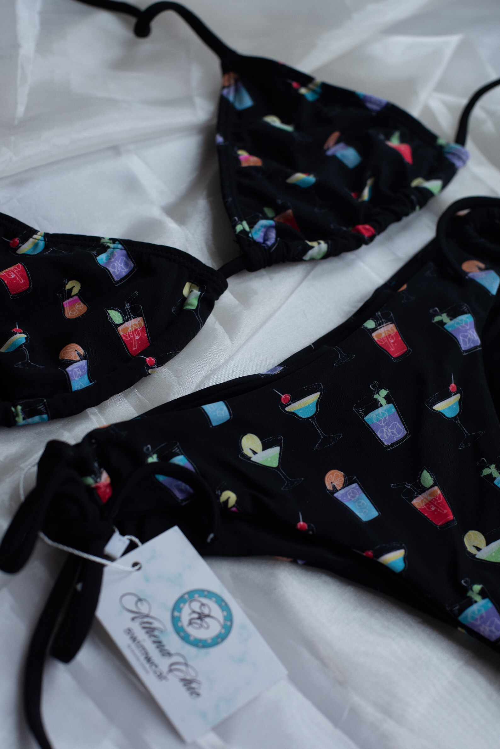 Handmade Swimwear, Drinks on Me, Fun Party Swimsuit, Pool Party ...