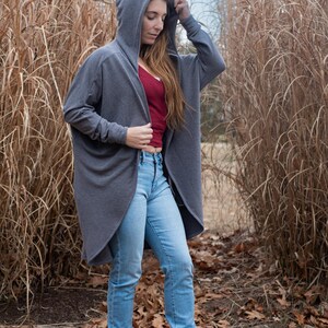 Cardigan PDF Sewing Pattern, Hood, Pockets, Loungewear, Beginner Level ...