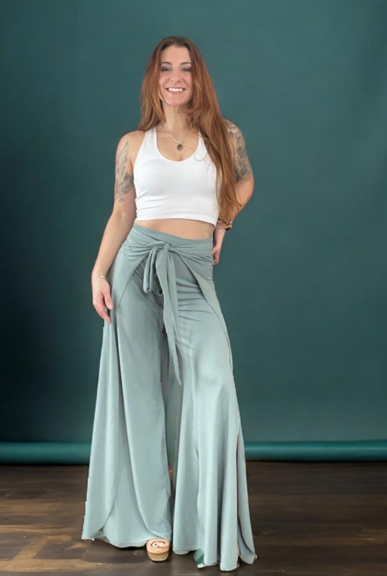 Palazzo Wrap Pants Sewing Pattern, Beginner Pattern, Comfy & Easy Wrap ...