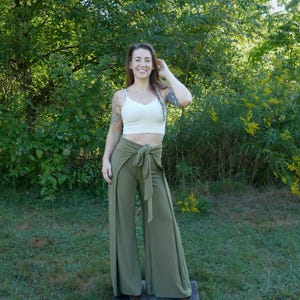 Palazzo Wrap Pants Sewing Pattern, Beginner Pattern, Comfy & Easy Wrap ...