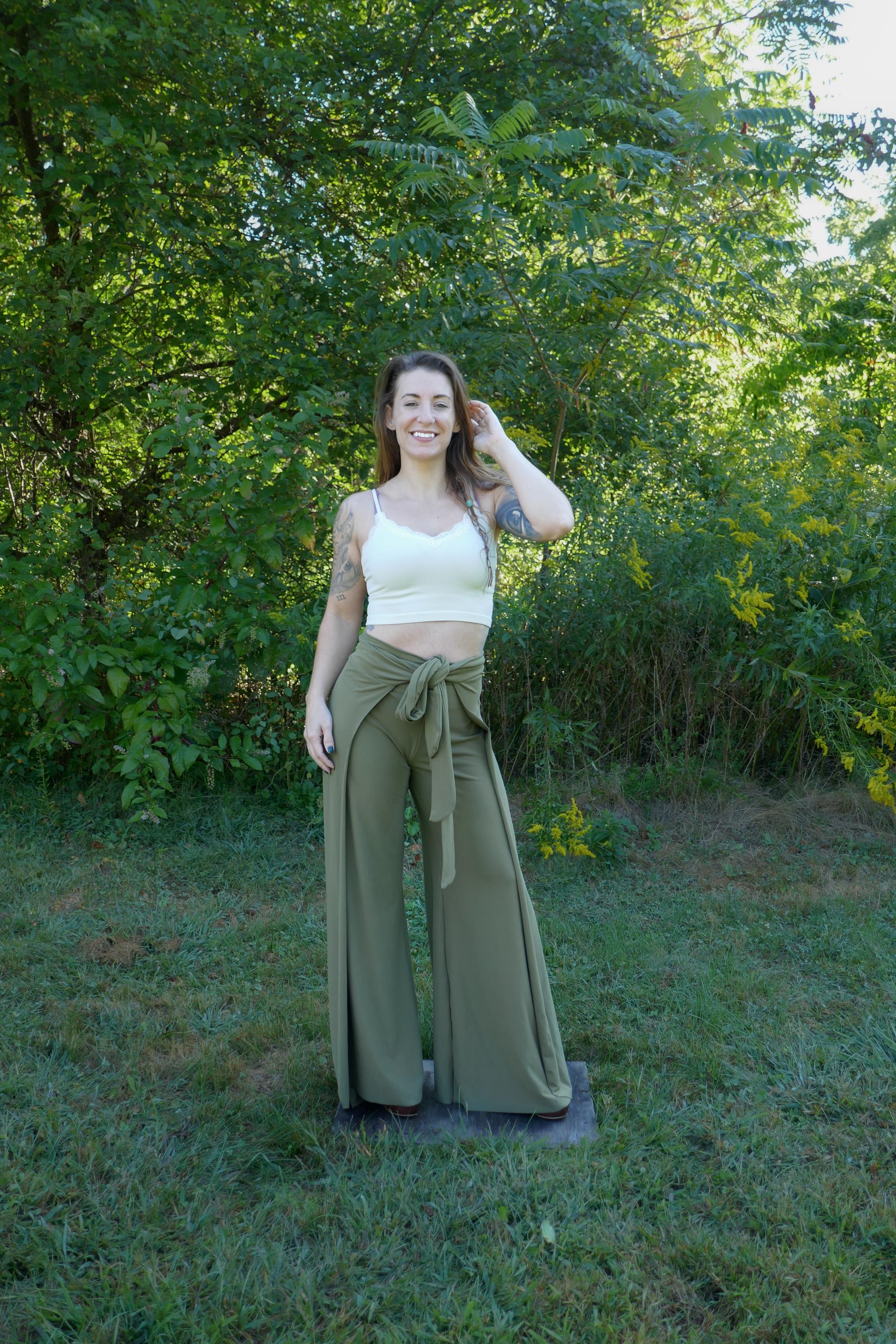 Palazzo Wrap Pants Sewing Pattern, Beginner Pattern, Comfy & Easy Wrap ...