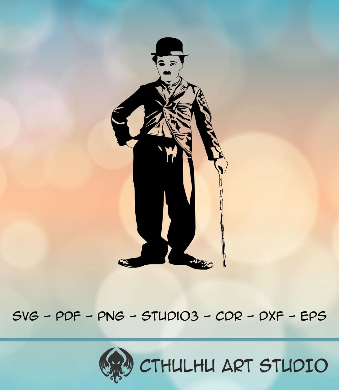 Charles Chaplin for Cutting Machines, Instant Digital Download Svg Pdf ...