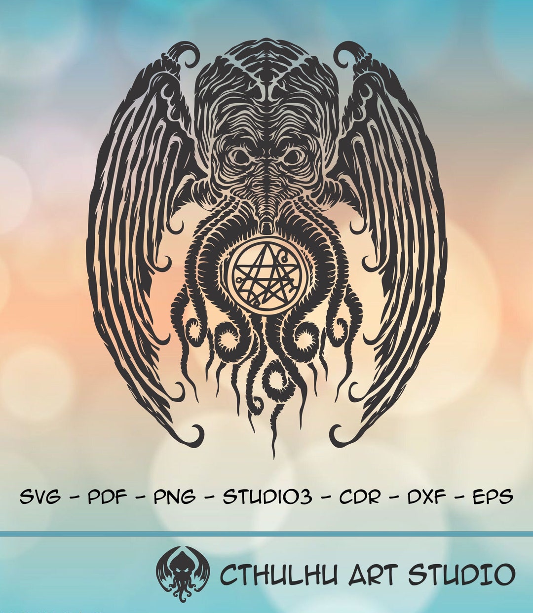 Cthulhu Lovecraft Horror for Cutting Machines, Instant Digital Download ...