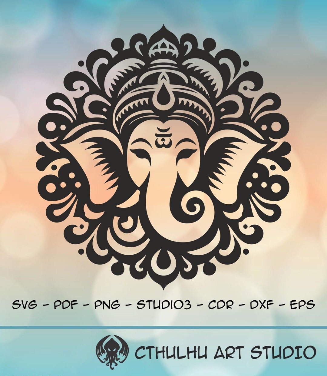 Ganesh for Cutting Machines, Instant Digital Download Svg Pdf Dxf Png ...