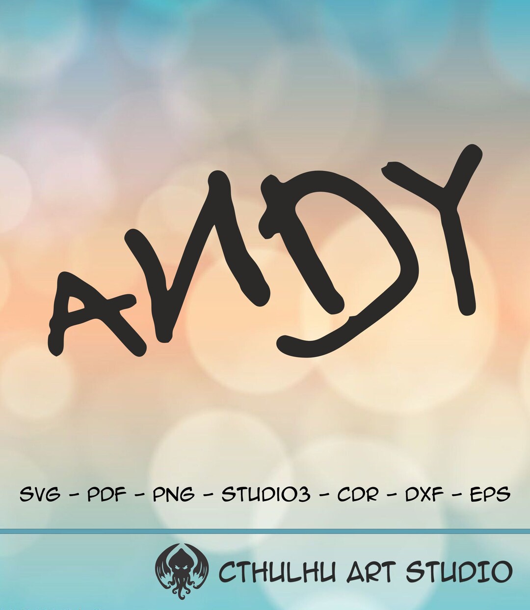 Andy Signature Toy Story for Cutting Machines, Instant Digital Download ...
