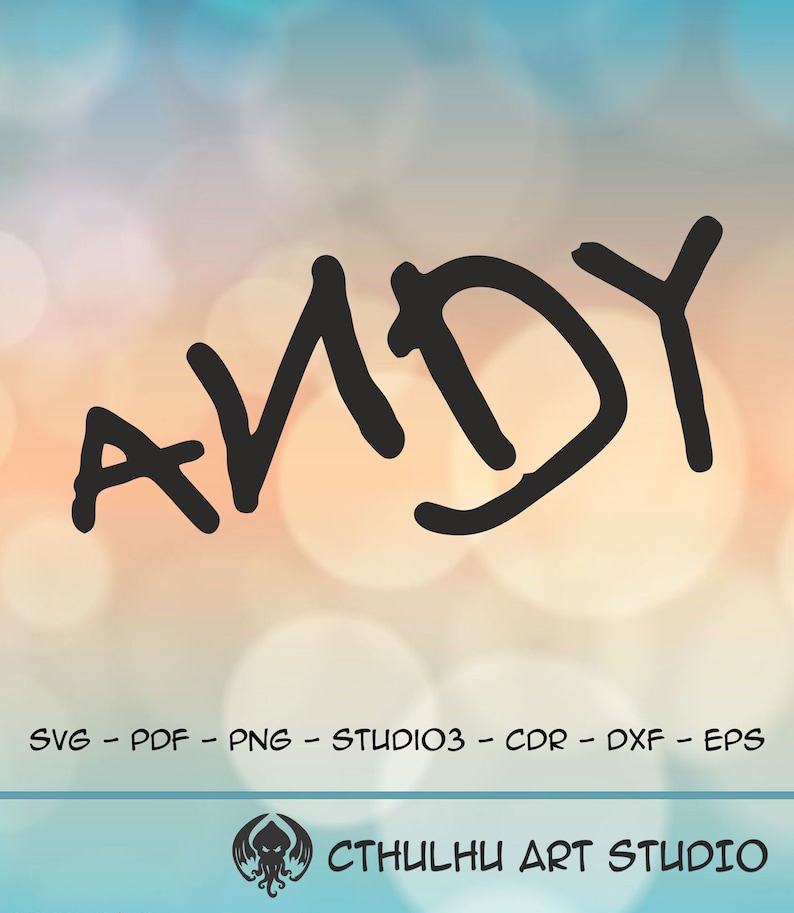 Andy Signature Toy Story for Cutting Machines, Instant Digital Download ...