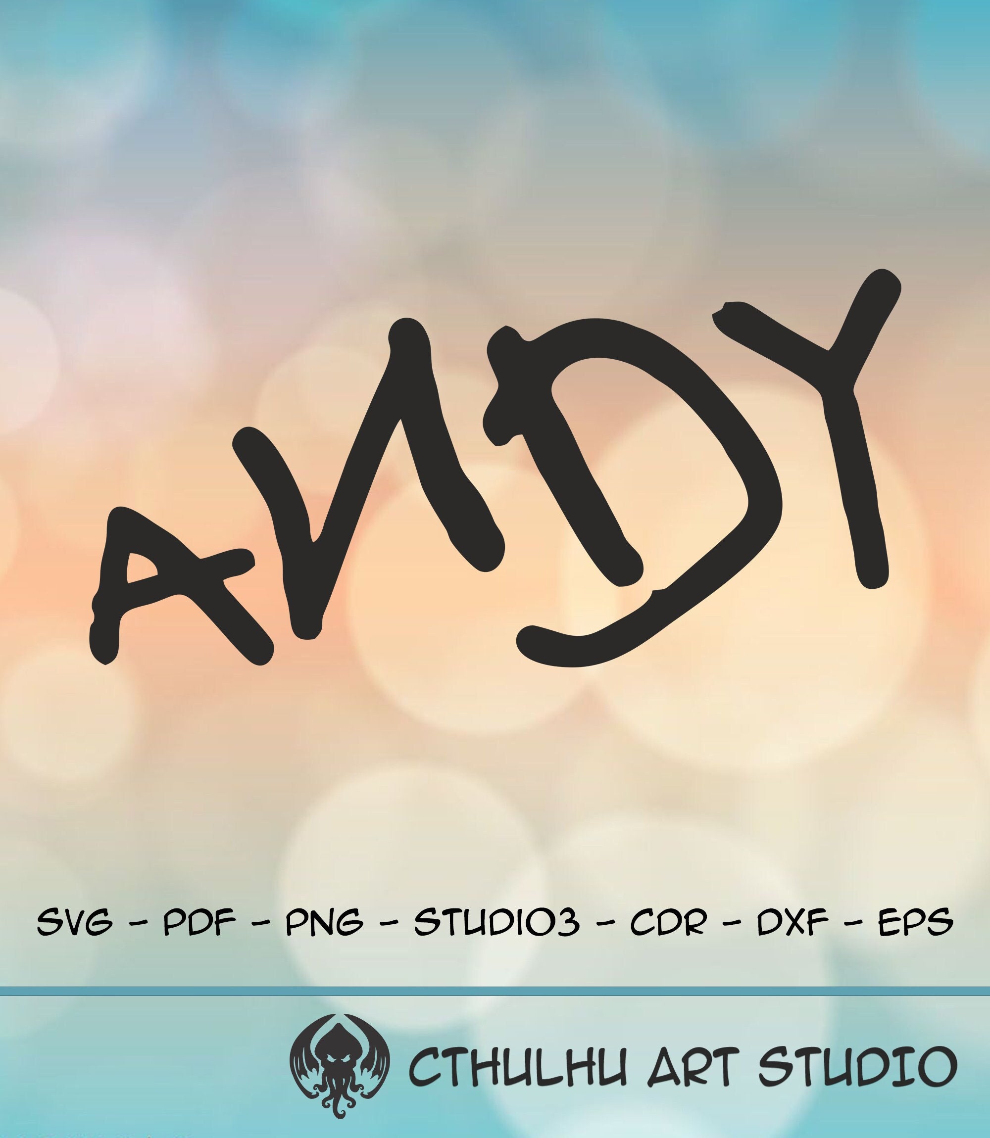 Andy Signature Toy Story for Cutting Machines, Instant Digital Download ...