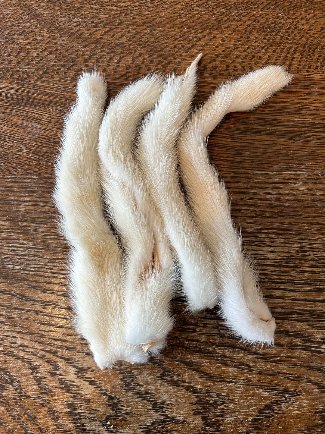 Tanned Mink Tails, White Color - Etsy