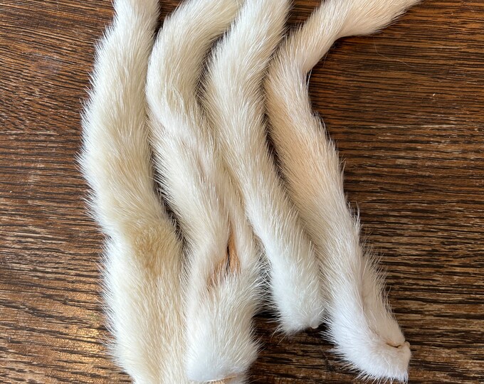 Tanned Mink Tails, White Color - Etsy