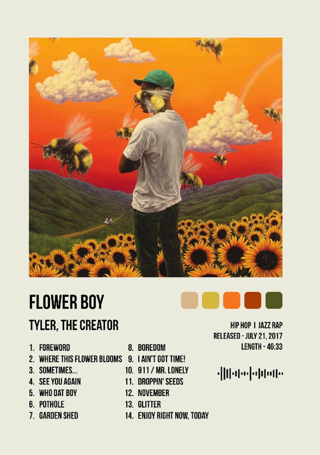 Tyler the Creator Flower Boy Music Album Cover - Etsy