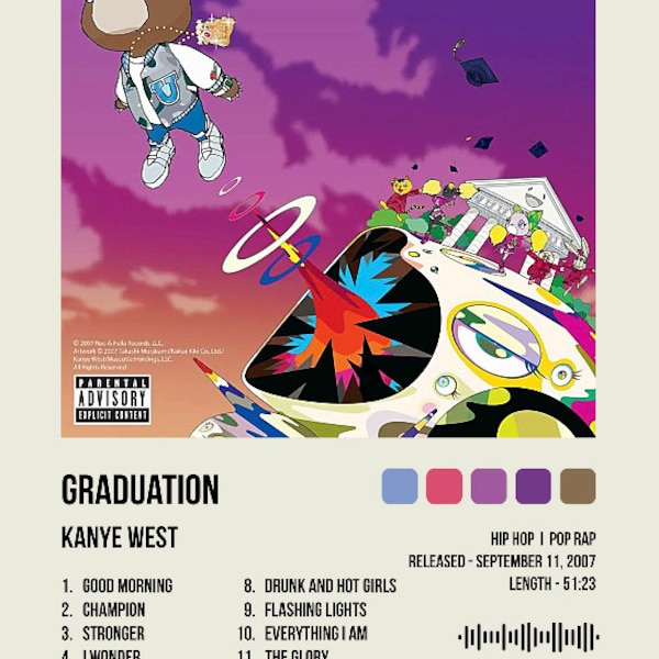 Kanye West Graduation Music Album Cover - Etsy Canada