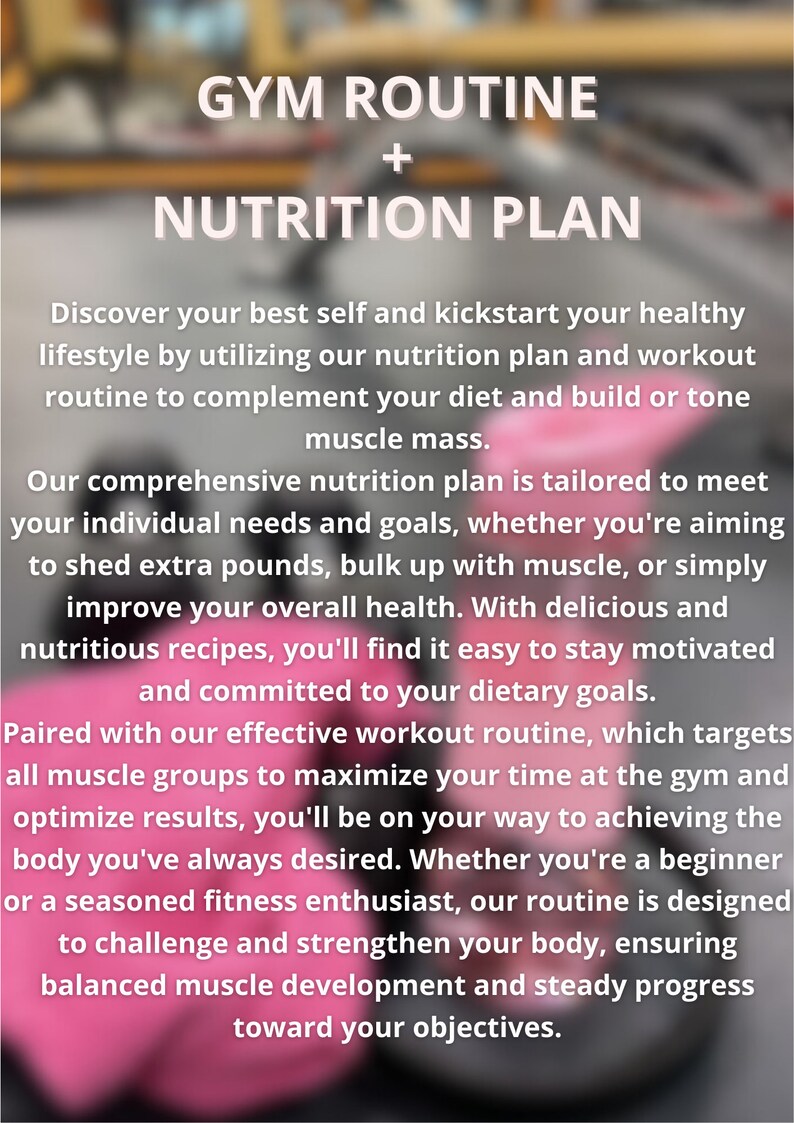 Full Body Workout and Meal Plan, Full Body Routine and Nutrition Guide ...