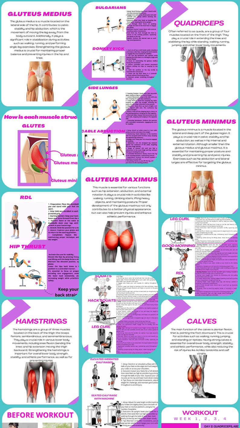 12-week Challenge: Lower Body Routine and Nutrition Plan for Amazing ...