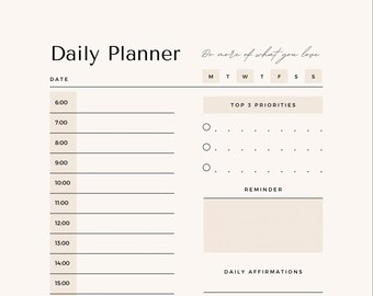 Customizable Daily Planner - Etsy