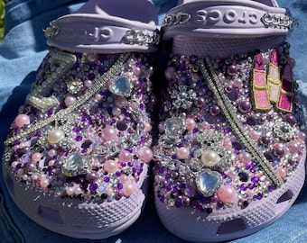 BLINGED OUT Character Crocs | Custom Crocs | Rhinestone Crocs - Etsy