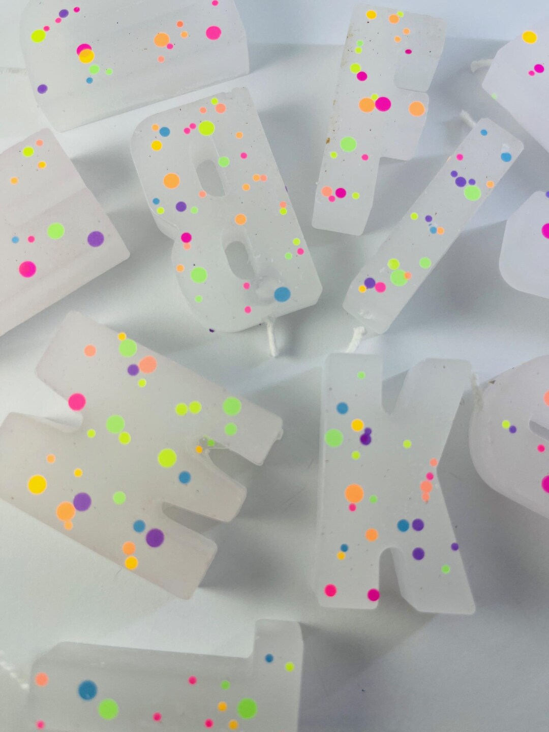 Letter Candles for Cake, Neon Birthday Decorations, Unique Personalized ...