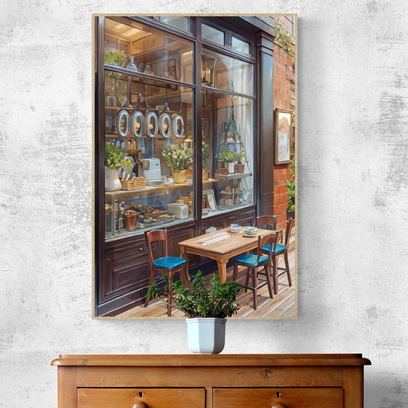 Cafe Scene Wall Art - Etsy