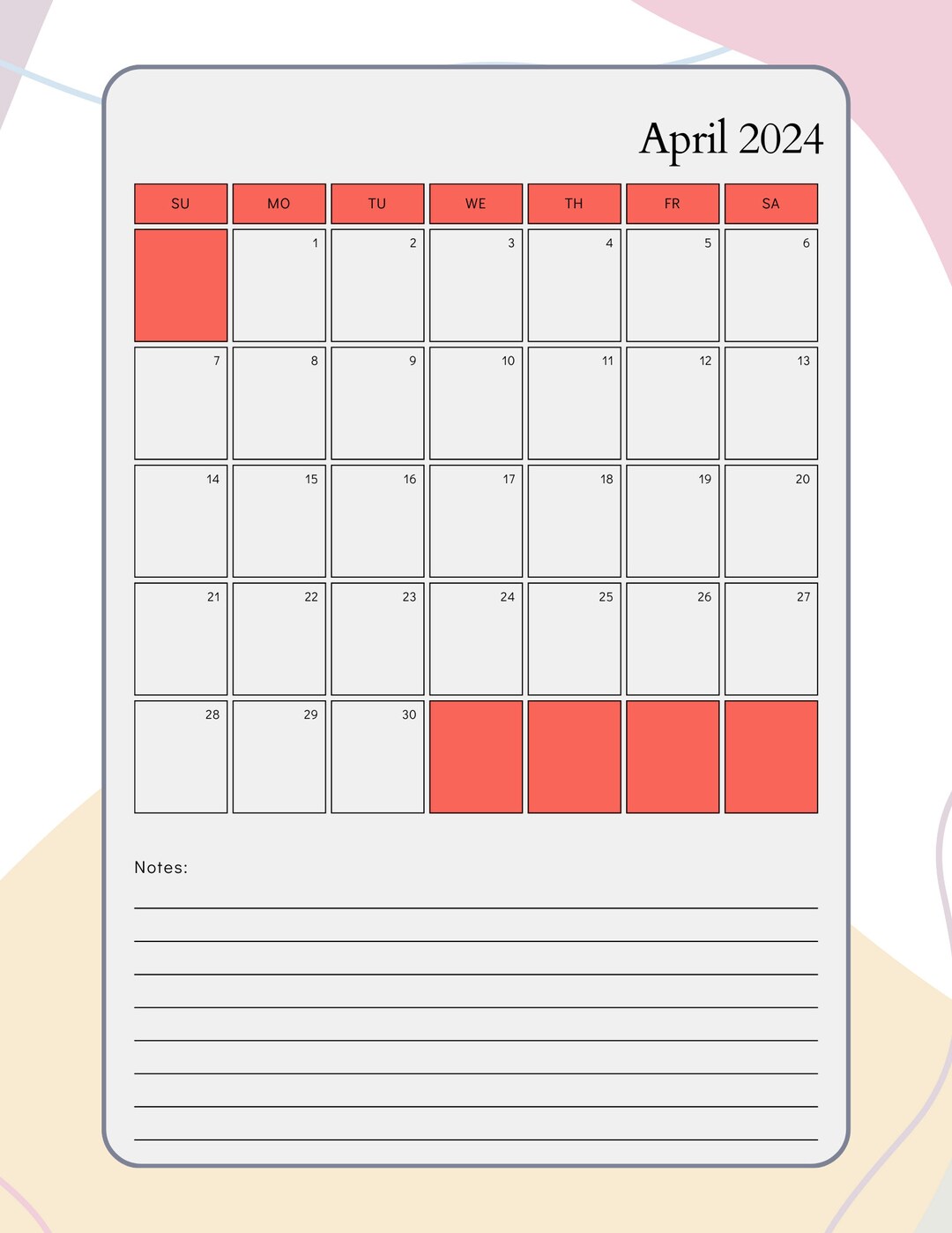 Super Teacher Worksheets 2024 Yearly Calendar Planner - Etsy