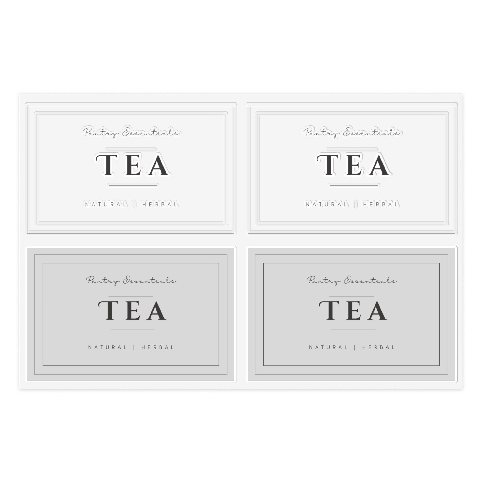 Minimalist Tea Label Sticker Sheets - Etsy