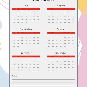 Super Teacher Worksheets 2024 Yearly Calendar Planner - Etsy