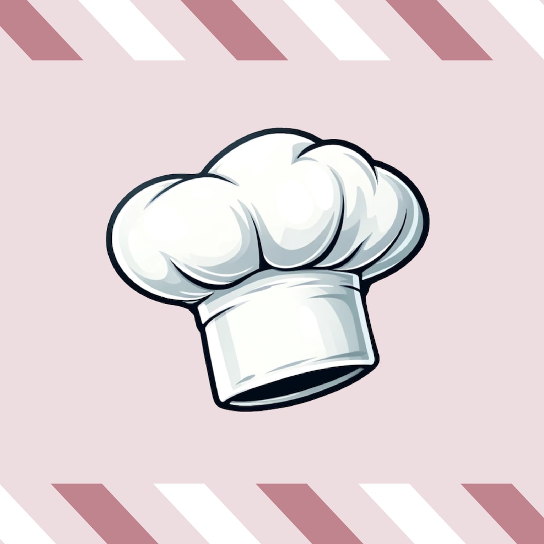 107 Chef Hat, Waterproof Sticker, Vinyl Stickers, Water Bottle Sticker ...