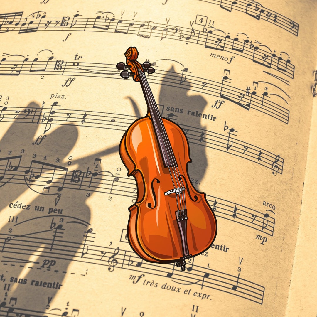144 Cello, Musical Instrument Sticker, Musician Sticker, Guitar Case ...