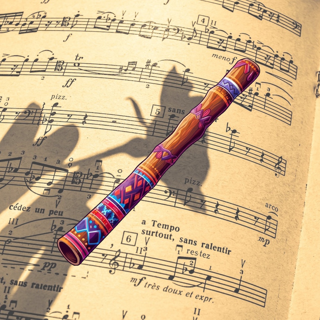 Didgeridoo, Musical Instrument Sticker, Musician Sticker, Guitar Case ...