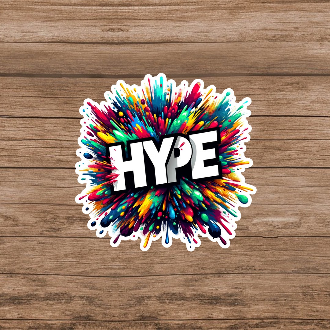 Hype, Gen Z Lingo Stickers Stickers, Waterproof, Water Bottle Laptop ...