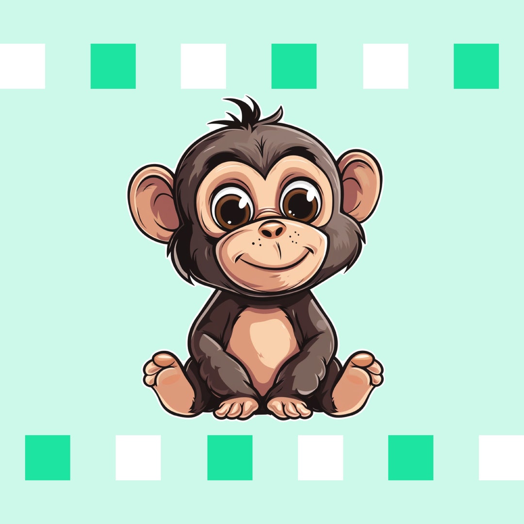 140 Monkey, Waterproof Sticker, Vinyl Stickers, Water Bottle Sticker ...