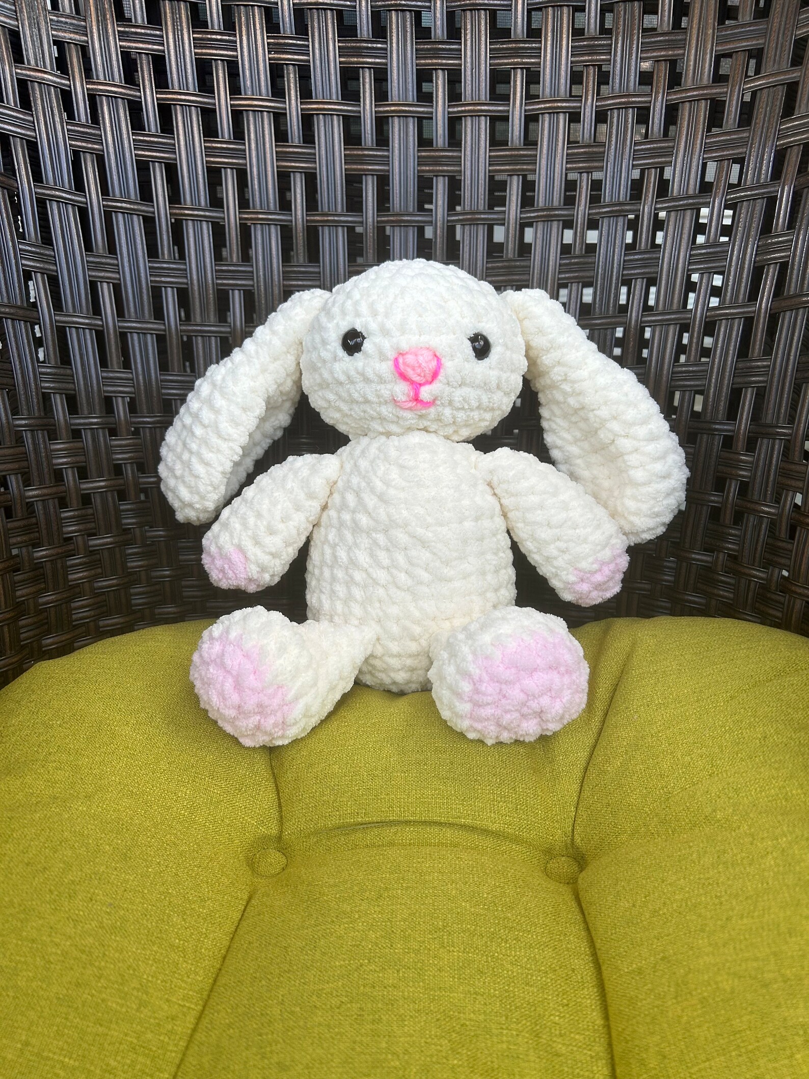 Easter Bunny Crochet Plushie, White Bunny, Benny the Easter Bunny ...